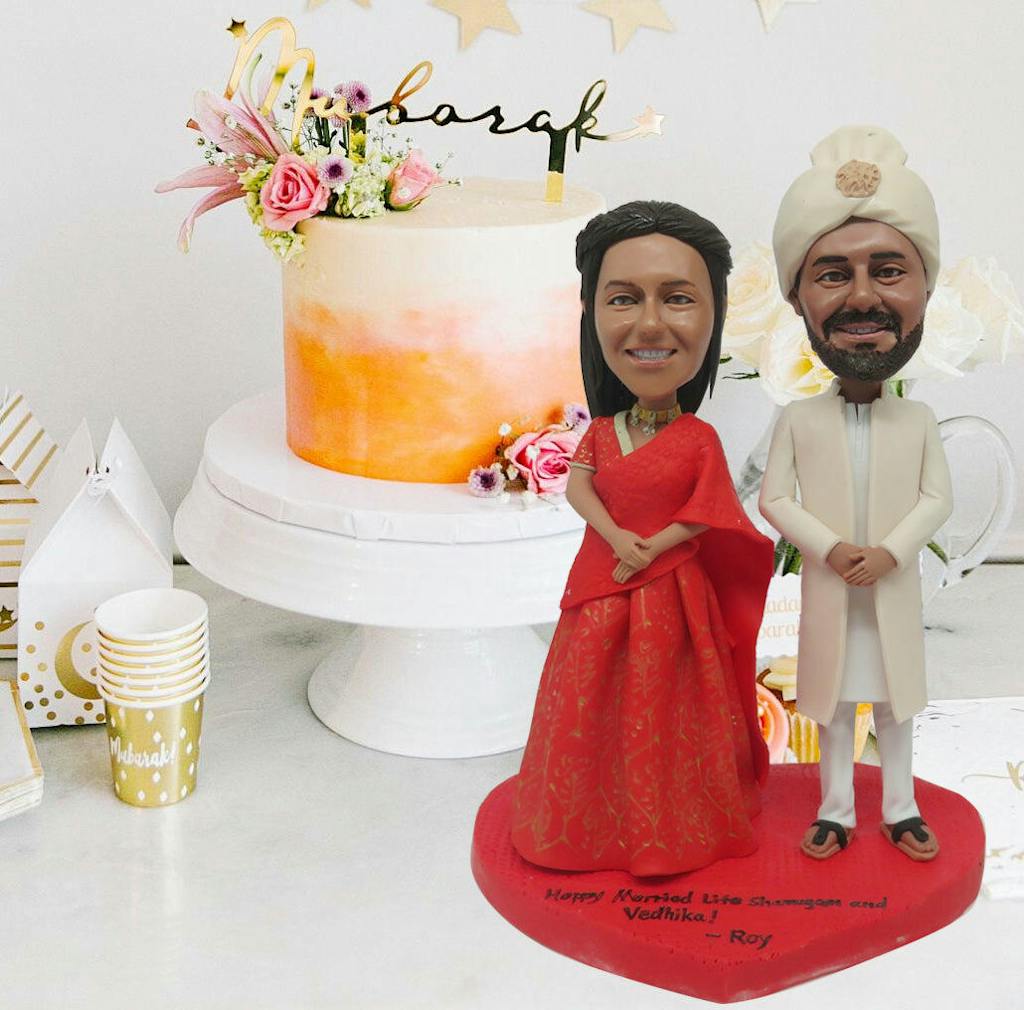 Personalized Indian Couple Wedding Custom Bobblehead From Photos ...