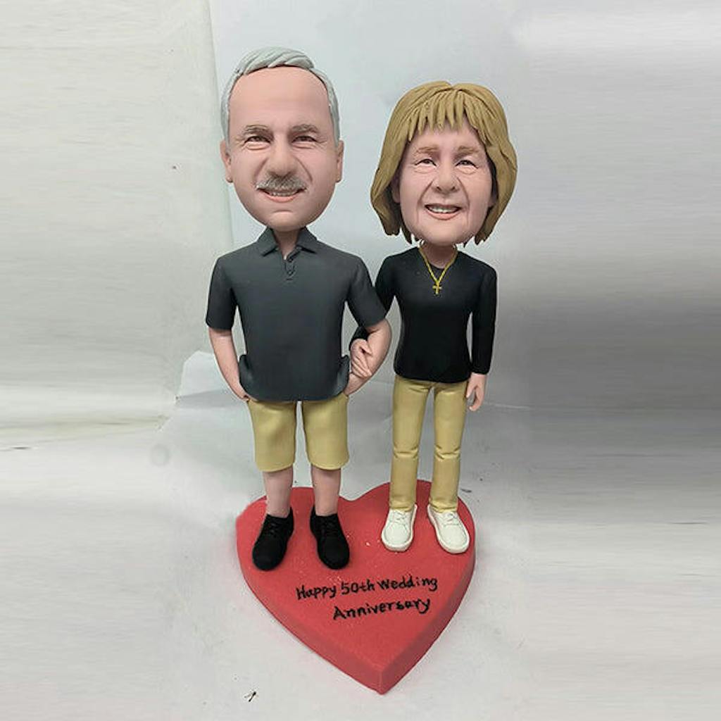 Personalized Custom Couple Bobblehead Craft for Parents Anniversary ...