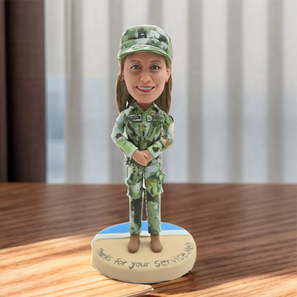 Custom Female Soldier Bobblehead From Photos - Christmas Ideas ...