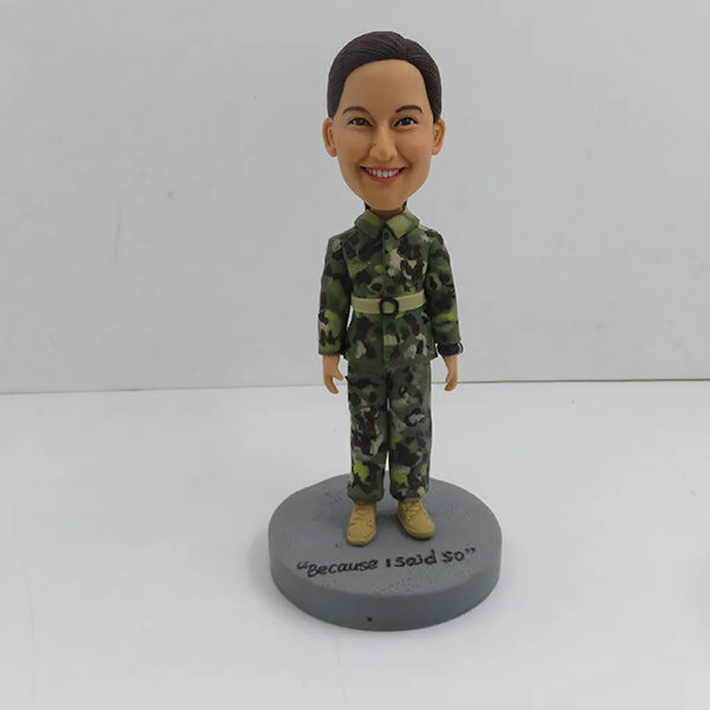 Custom Female Soldier Bobblehead From Photos - Christmas Ideas ...