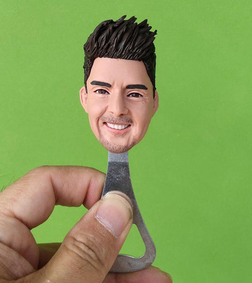 Personalized Custom Face Funny Bottle Opener Groomsmen Gift From Photo ...