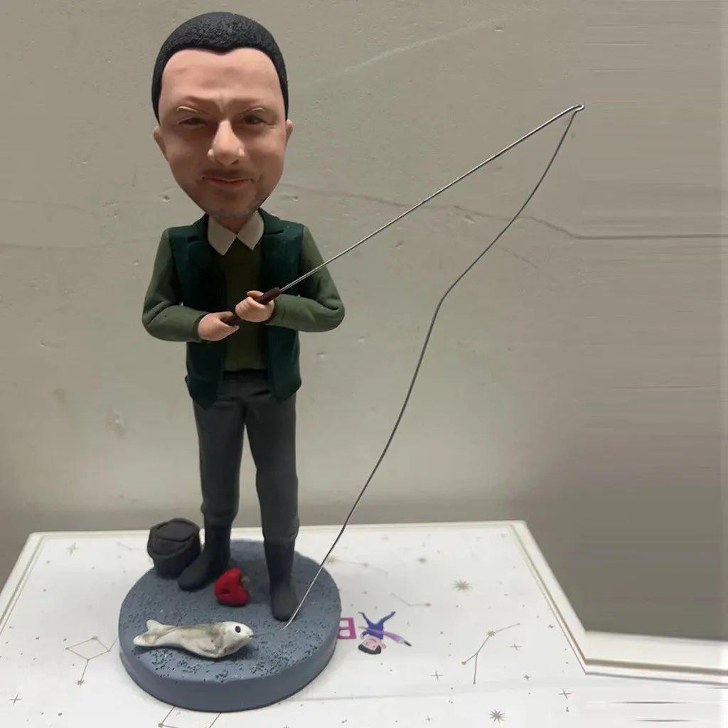 Custom Fishing Man Bobblehead Doll Based on Photos - Gift for Him ...