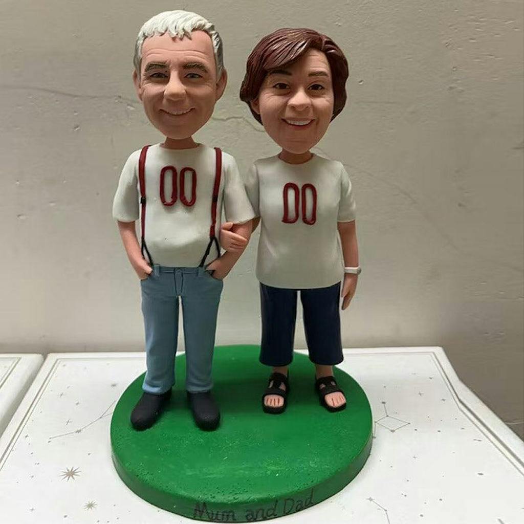 Personalized Custom Couple Bobblehead Craft for Parents Anniversary ...