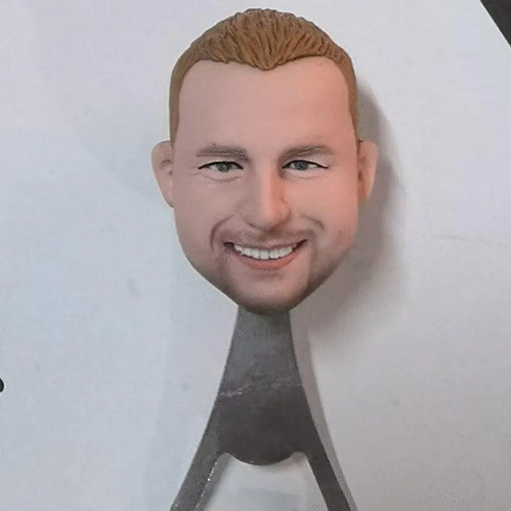 Bulk Personalized Custom Male Face Funny Bottle Opener Groomsmen Gift ...