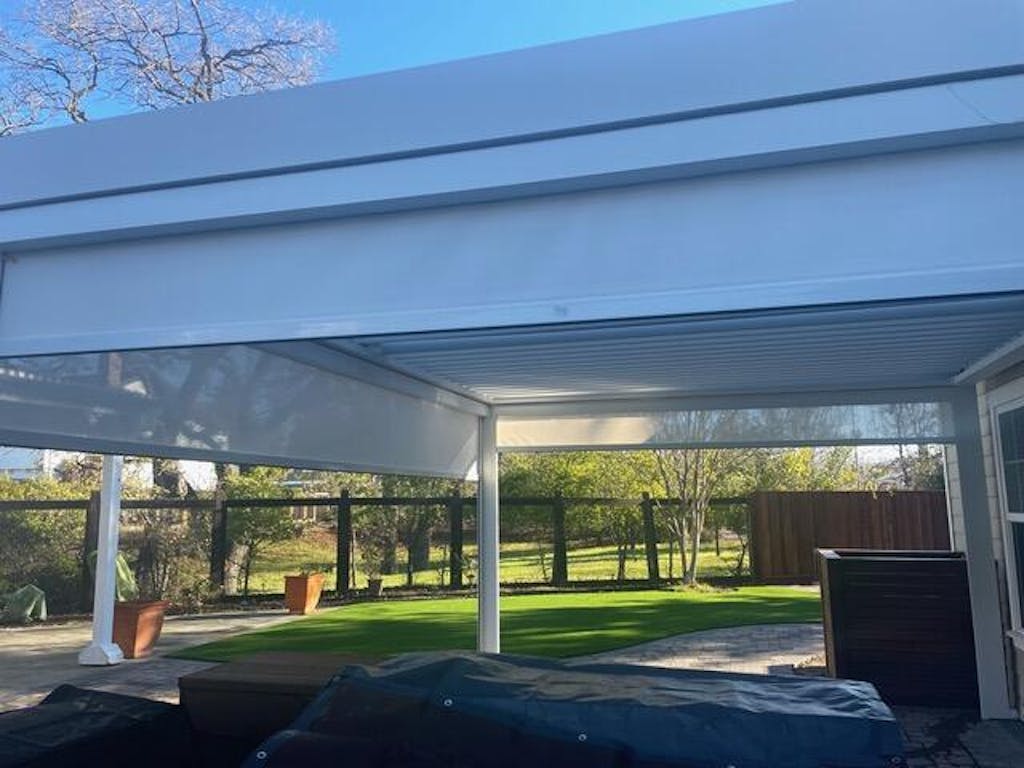 Weatherproof Pergola - Motorized Louver W/ Lighting