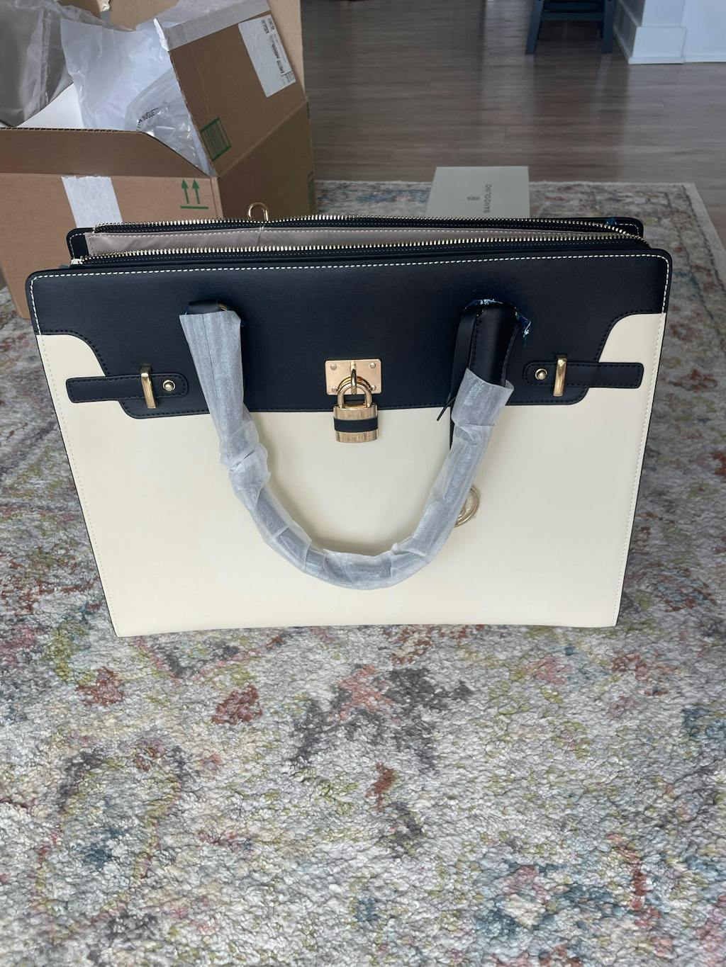 Machk Luxury Leather Briefcase With Lock | Bostanten – BOSTANTEN