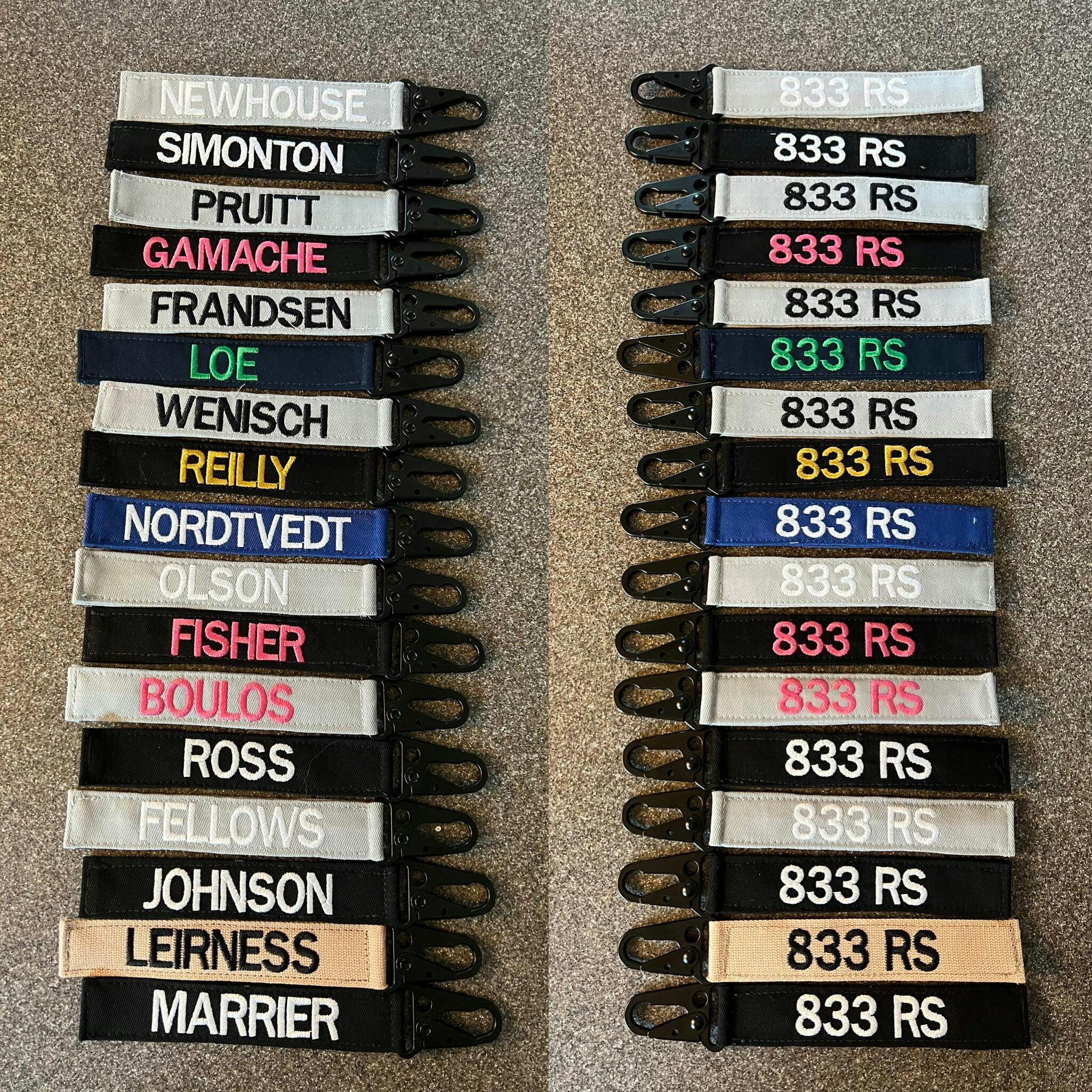 Personalized Name Tape Keychain with Heavy Duty Keyfob Luggage Tag
