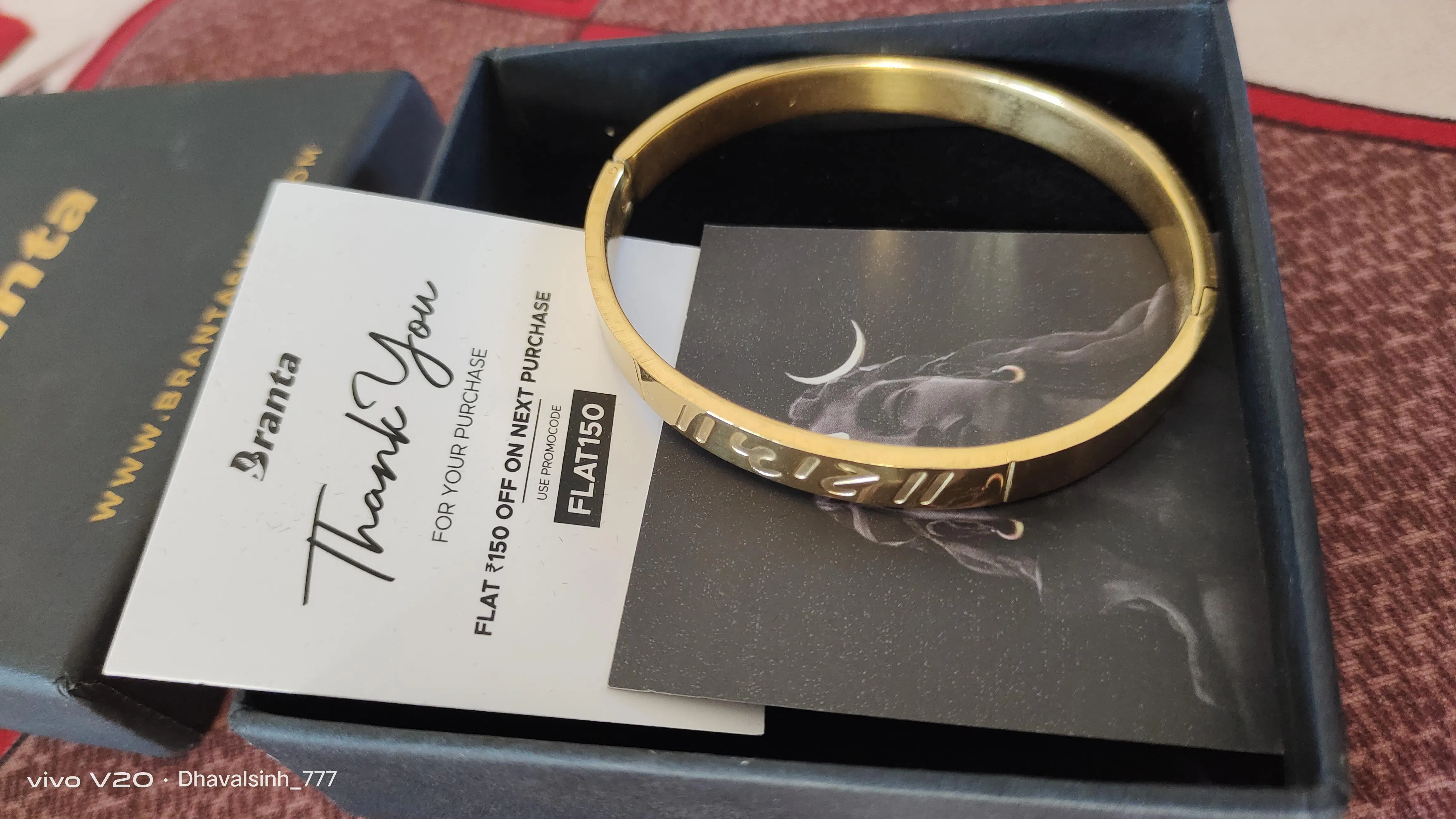 Buy Ram Men's Gold Bracelet Online - Brantashop