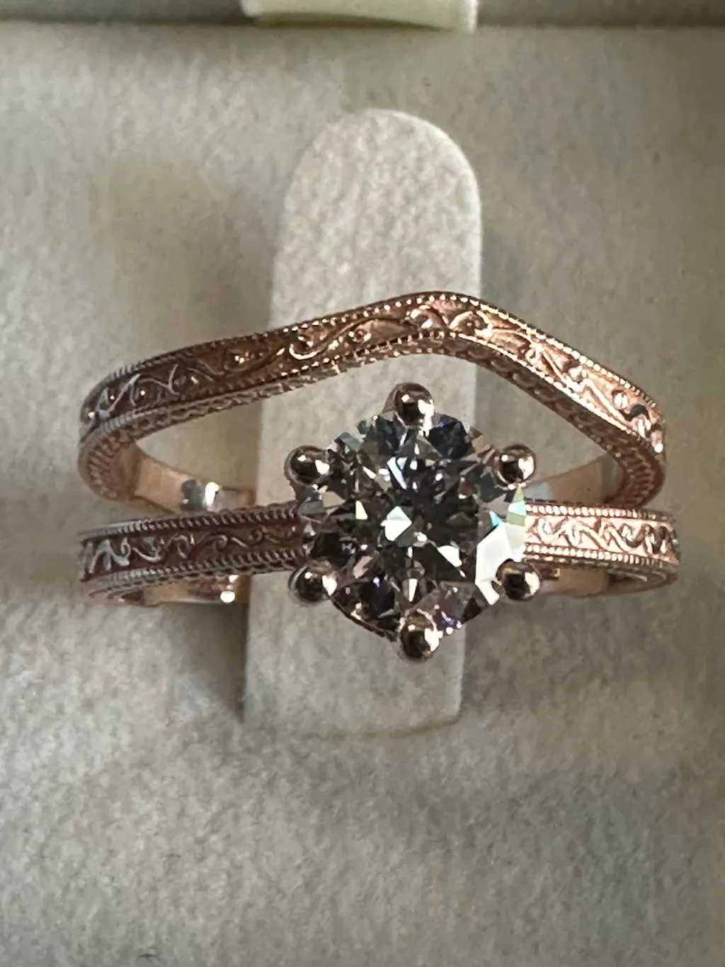 Emerald Ring Vintage Emerald Engagement Ring 14K Yellow Gold Ring Gift ...