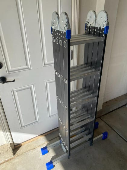 Step Ladder Extensionladder Folding Tall Aluminum 20 Ft Step Ladder ...