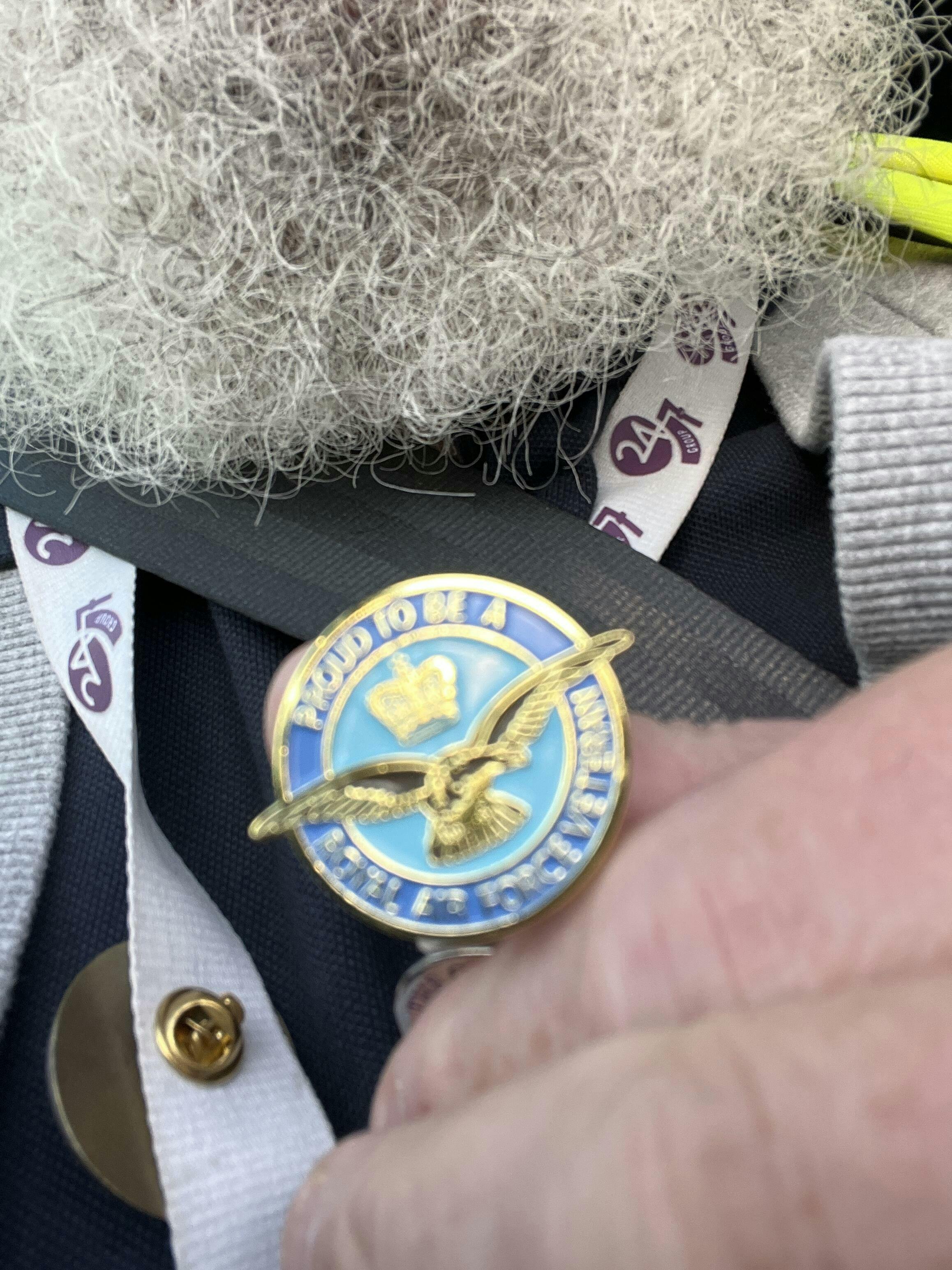 Proud to be an RAF VETERAN Pin Badge – BRITISH PRIDE