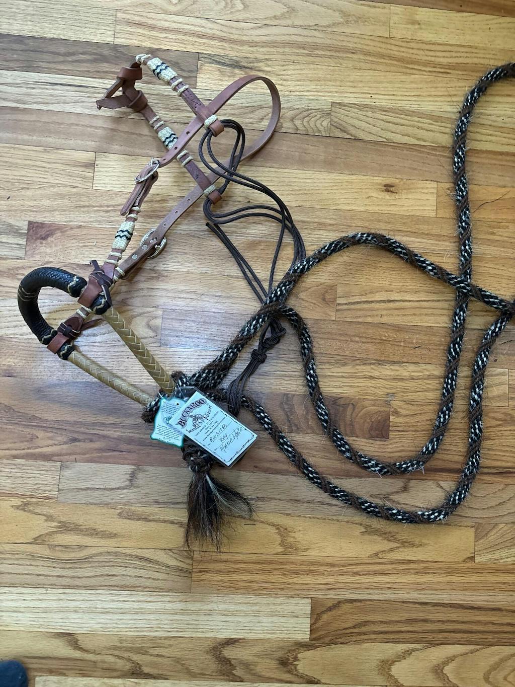 A Rawhide Accented Hackamore Set – Buckaroo Leather Products