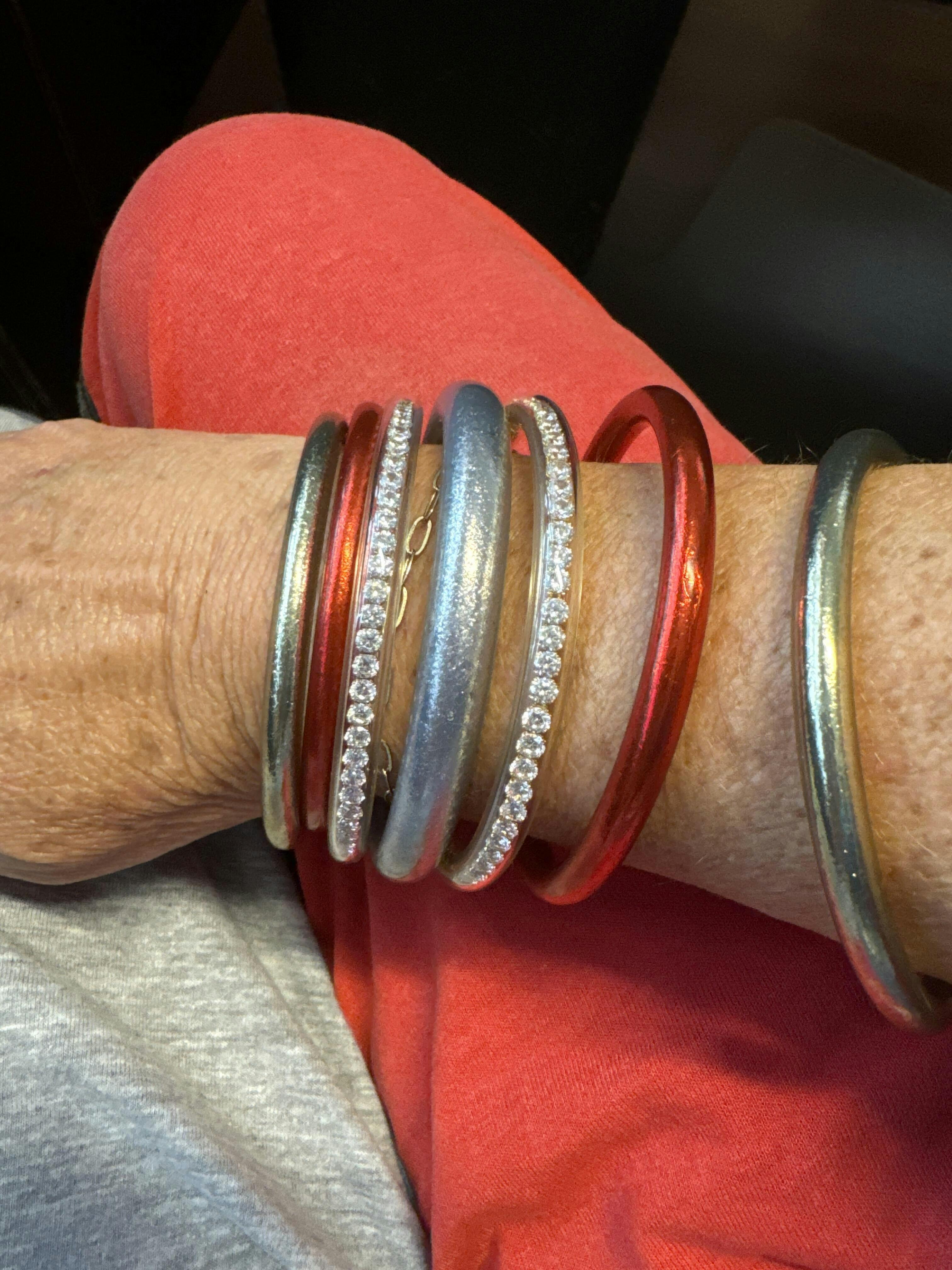 Clear Crystal Three Queens All Weather Bangles | BuDhaGirl