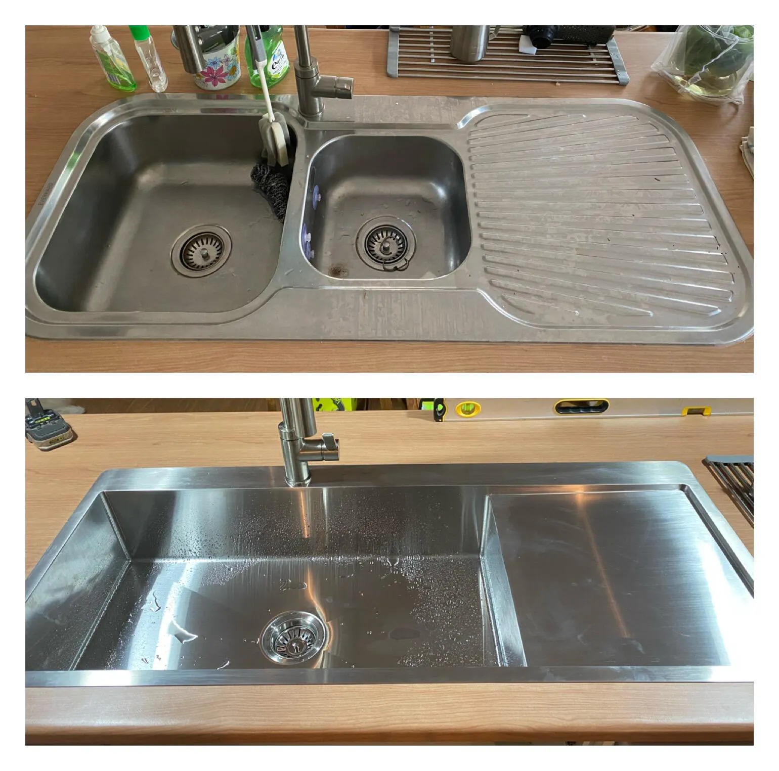 Jayden 1200x500 Single Bowl Tap Landing with Right Drain Board Sink ...