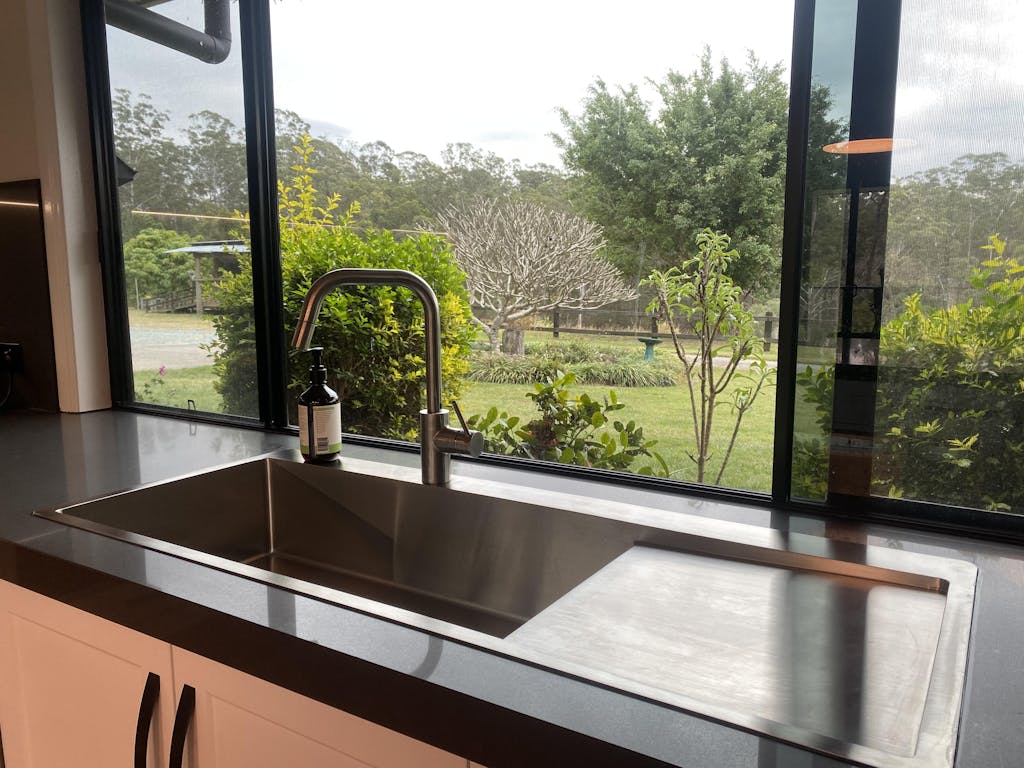 Alma Jayden MKII 1200x500 Single Bowl Tap Landing with Right Drain Boa ...