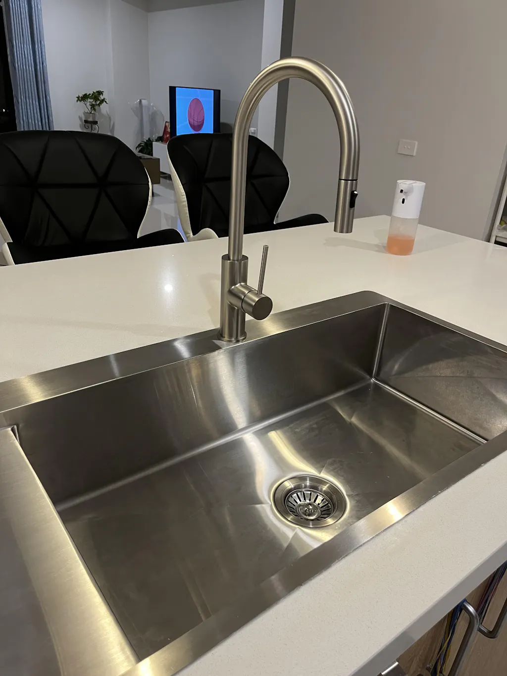 Alma Jayden 1200x500 Single Bowl Tap Landing with Left Drain Board Sin ...