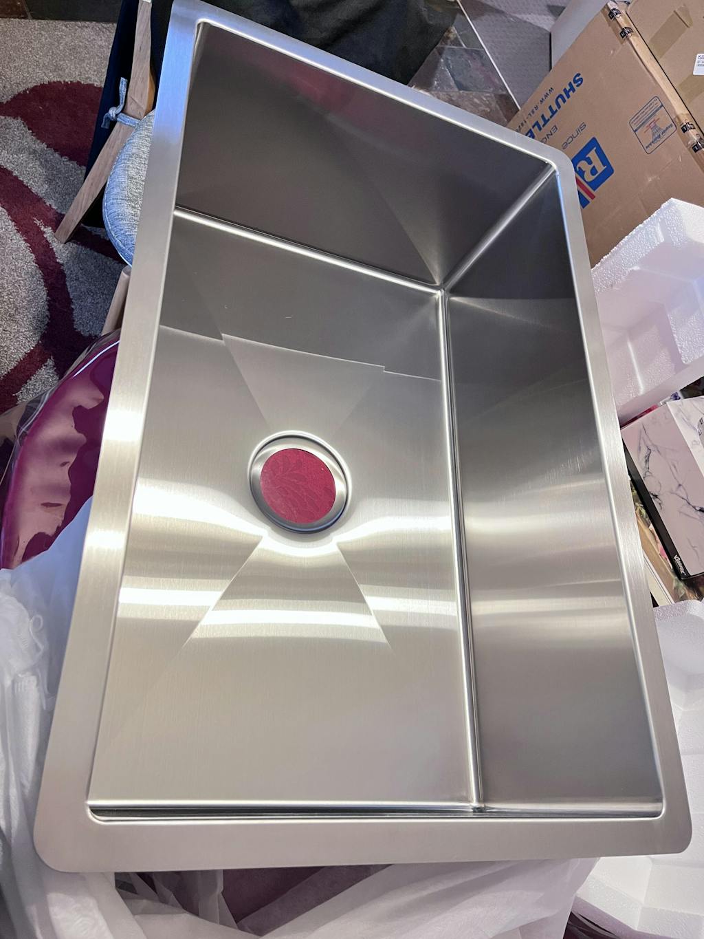 Felda Champagne Pink Fluted Concrete Basin – Buildmat