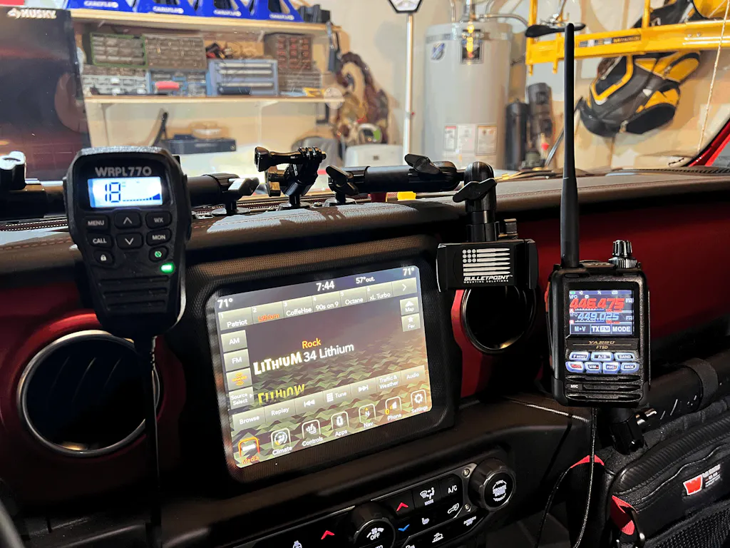 Handheld Radio Holder with 20mm Ball - Bulletpoint Mounting Solutions