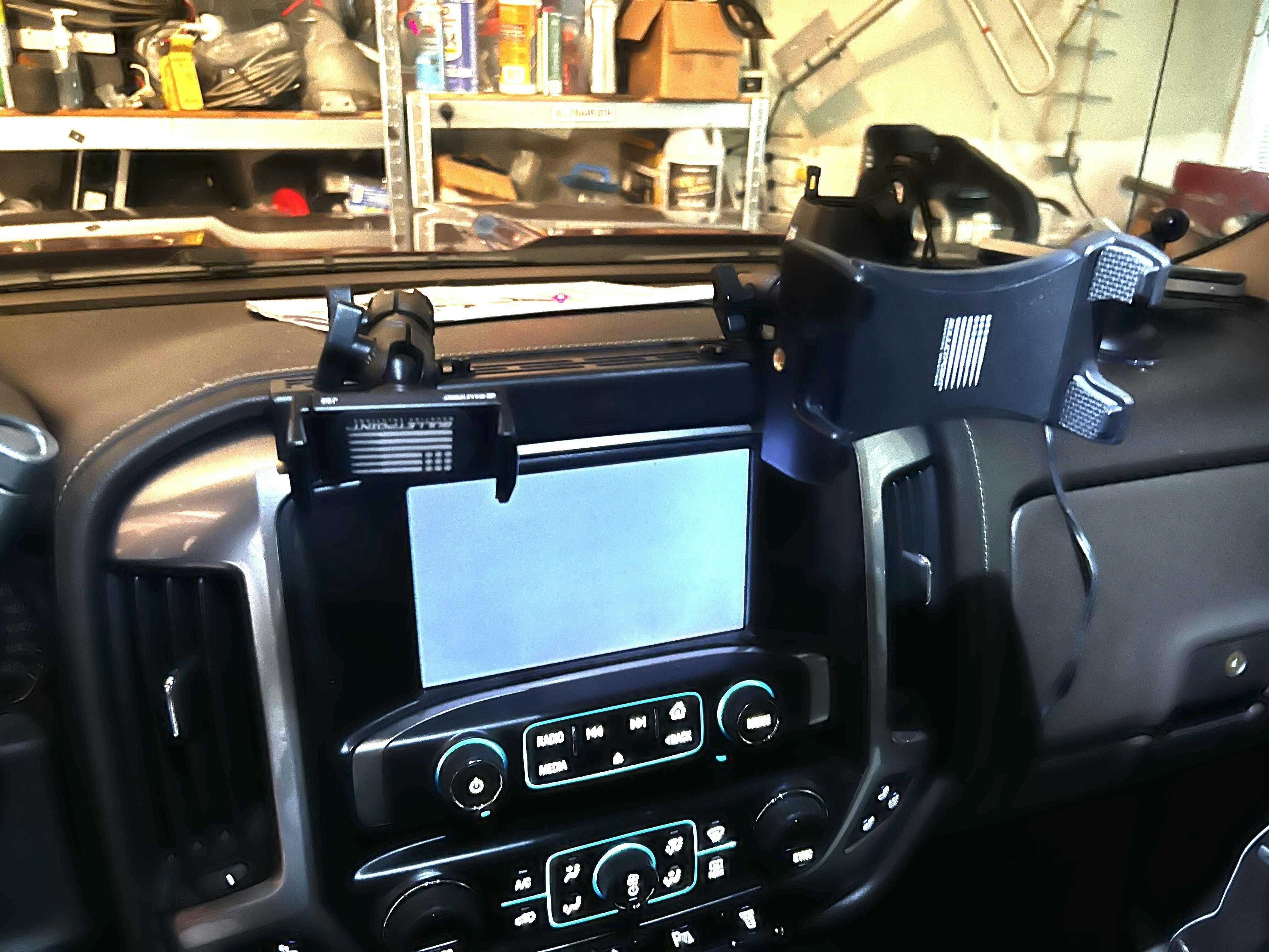 RubiGrid® 2014-2019 GMC Sierra + Chevrolet Silverado Phone Holder Mult ...