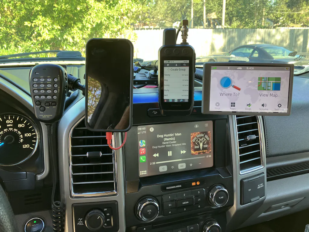 Aluminum CB Radio Holder with 20mm Ball Mount - Bulletpoint Mounting ...