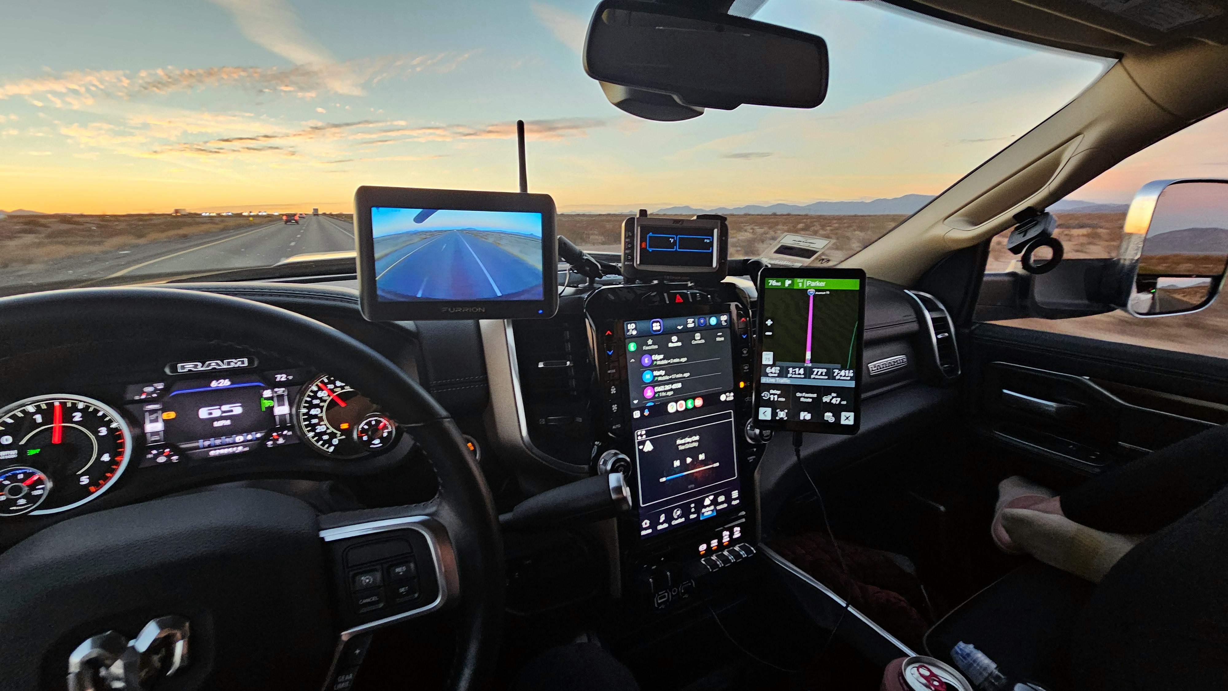 RubiGrid® V2 2019+ RAM Truck 1500/2500/3500/4500/5500 + TRX Dash Mount - Bulletpoint Mounting ...