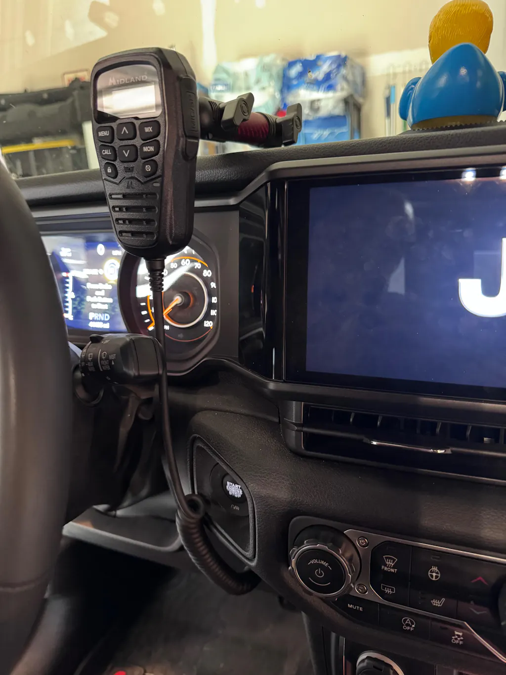 Aluminum CB Radio Holder with 20mm Ball Mount - Bulletpoint Mounting ...