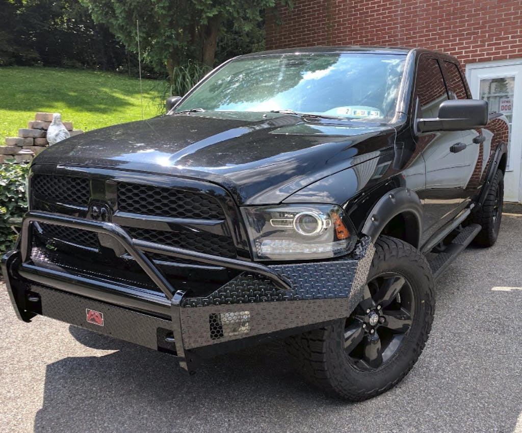 Fab Fours DR13-K2962-1 Black Steel Dodge Ram 1500 Front Bumper 2013 ...