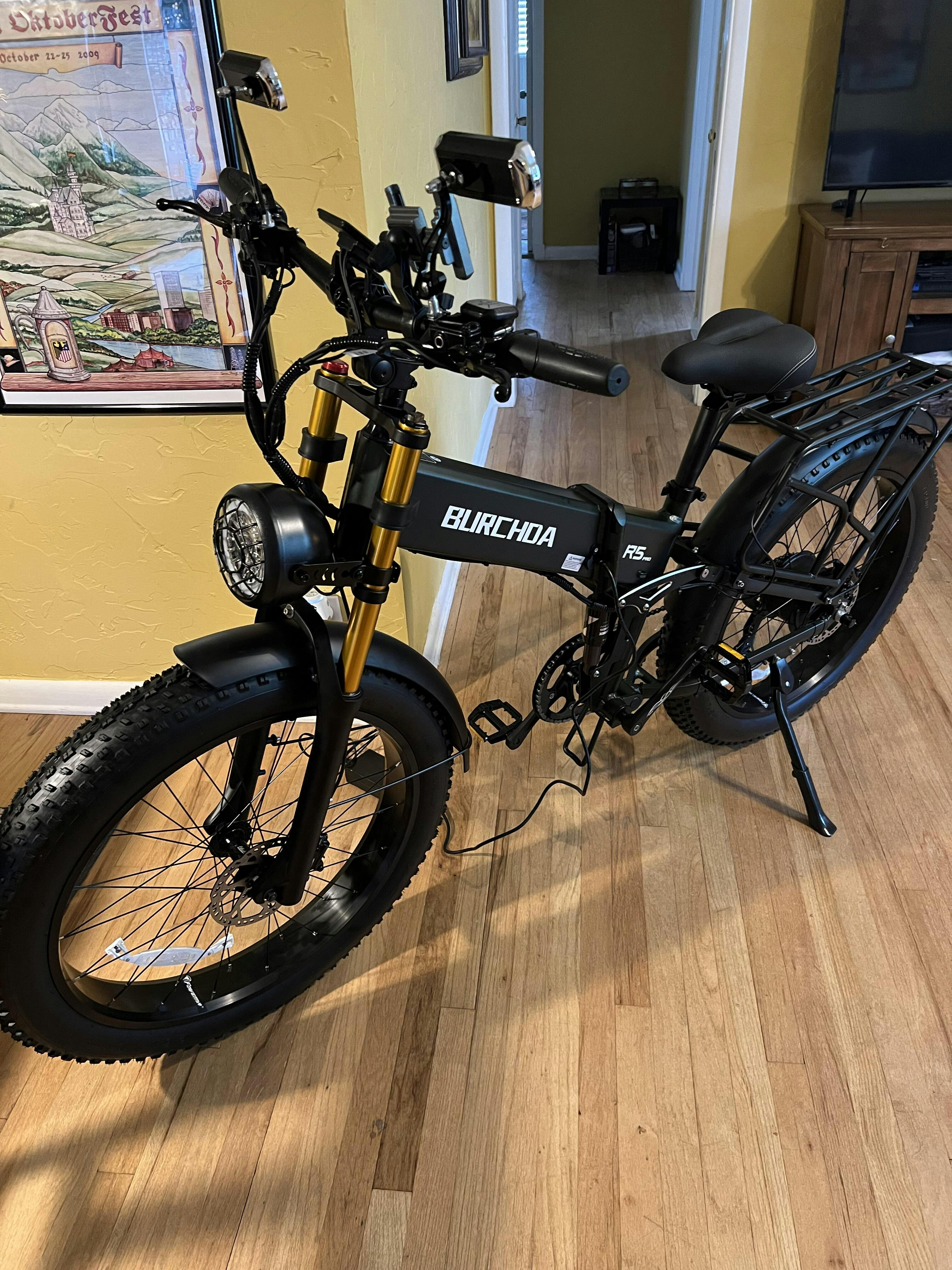 20Ah Fat Tire Folding Mountain Electric Bike MTB, Full Suspension Off ...