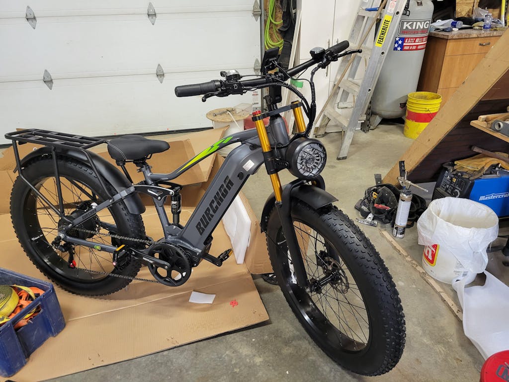 Burchda RX80 Fat Tire Mountain Electric Bike for Adults, 28MPH Full ...