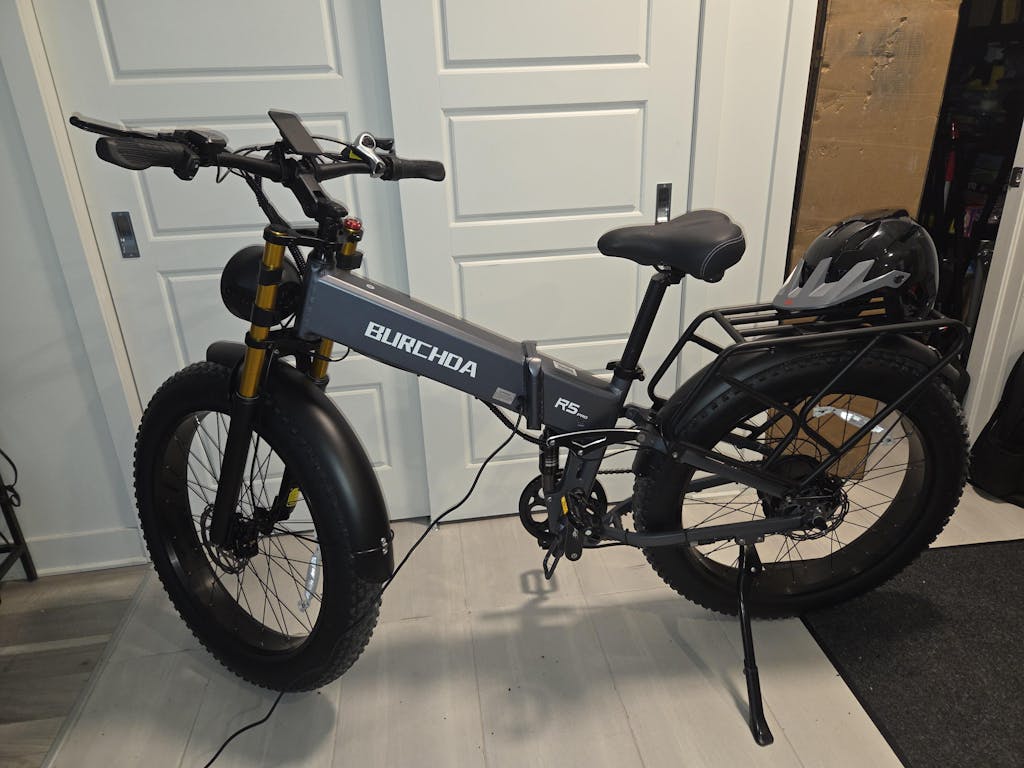 Burchda R5 Pro Folding Fat Tire Mountain Electric Bike MTB, Full ...