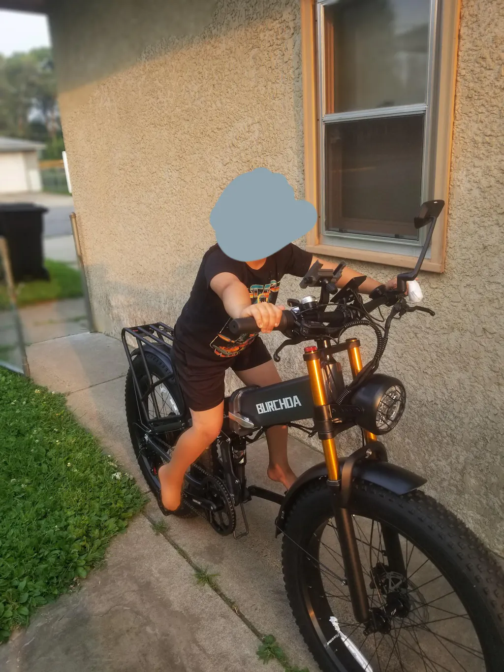 Burchda R5 Pro Folding Fat Tire Mountain Electric Bike MTB, Full ...