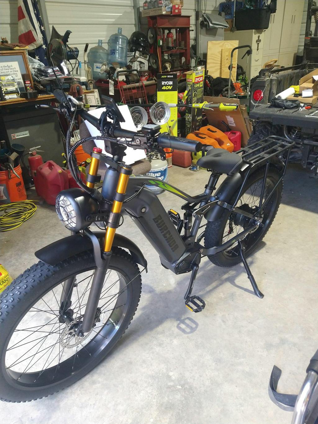 Burchda RX80 Fat Tire Mountain Electric Bike for Adults, 28MPH Full ...