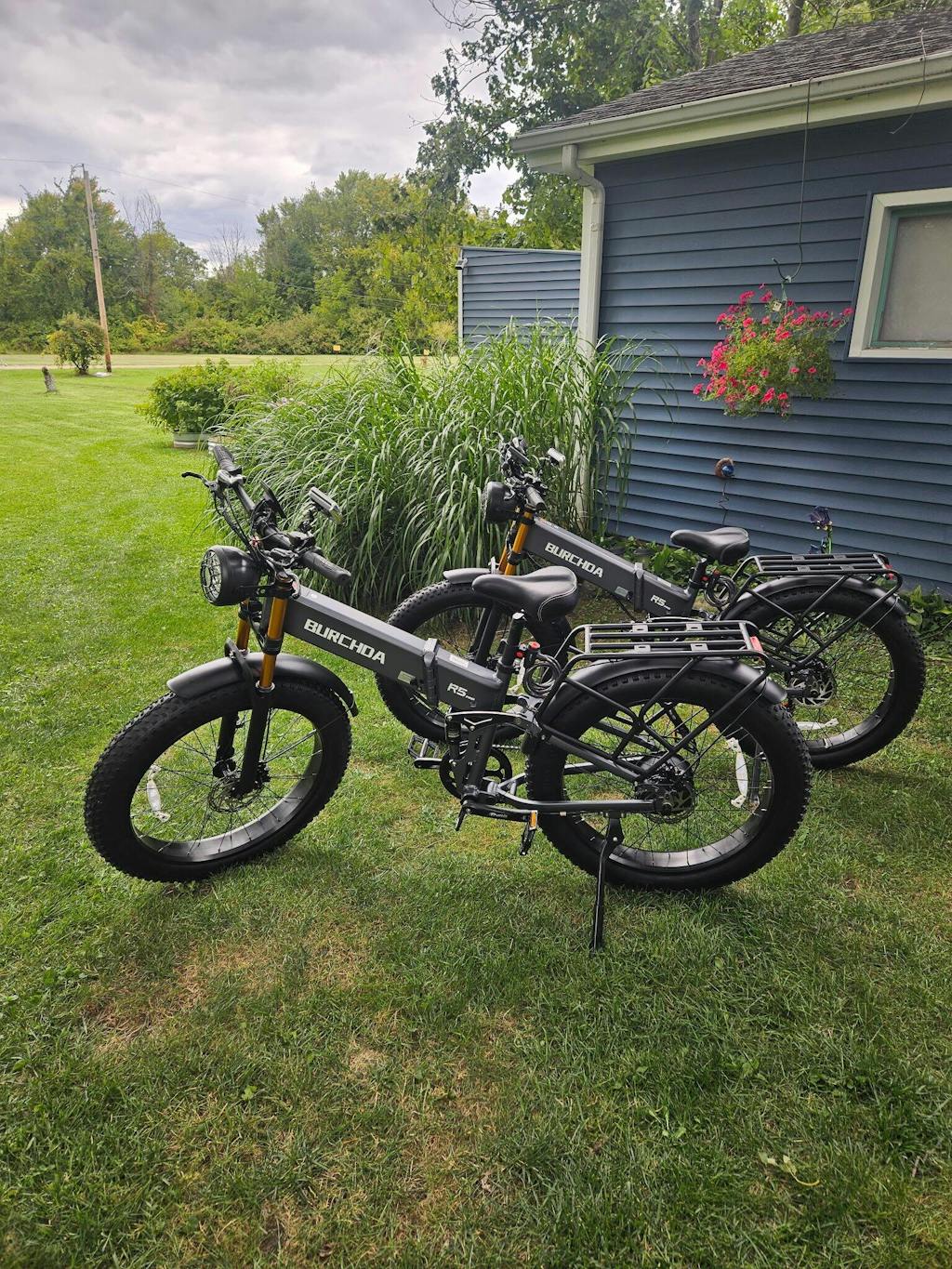 Burchda R5 Pro Folding Fat Tire Mountain Electric Bike MTB, Full ...