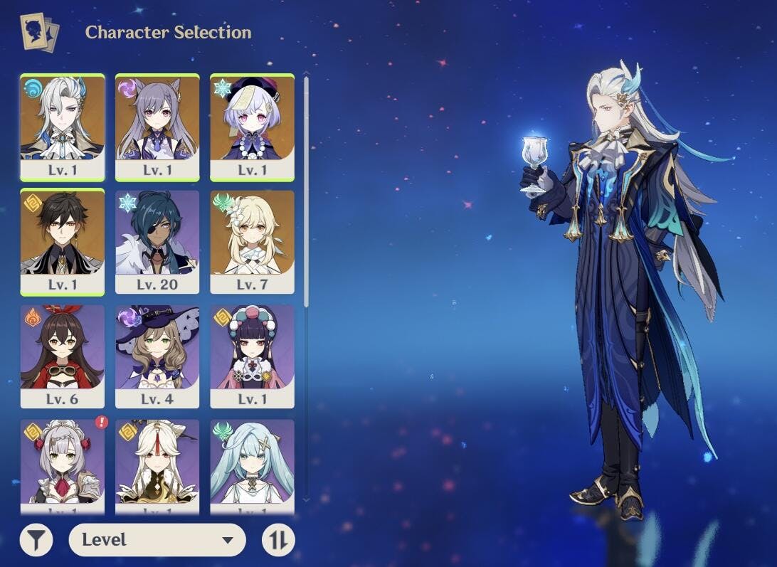 Neuvillette Account: Cheap AR10 Genshin Starter Account