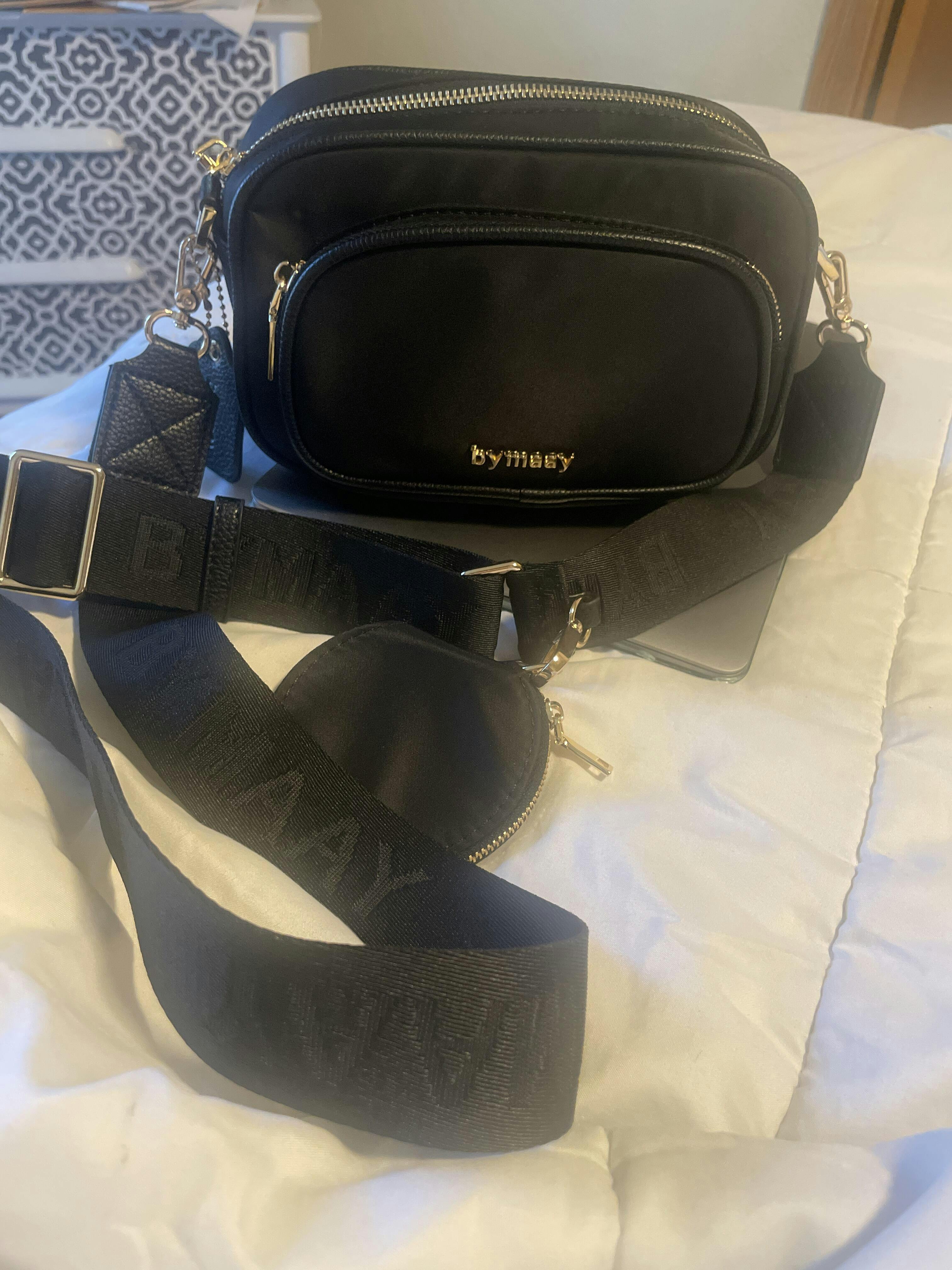 Premium Black Crossbody Bag + Gold Hardware & Eco-Friendly | Bymaay ...