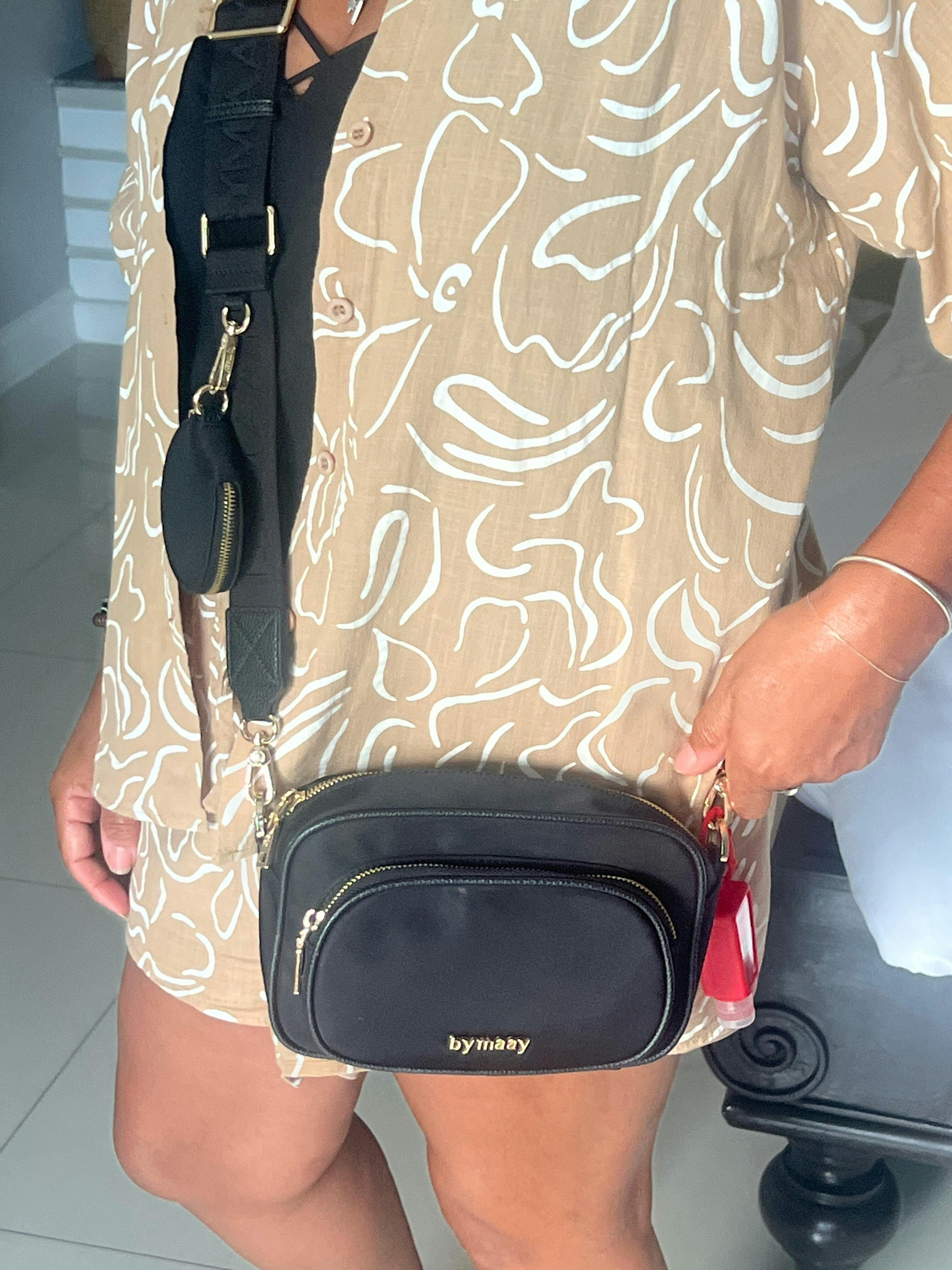 Premium Black Crossbody Bag + Gold Hardware & Eco-Friendly | Bymaay ...