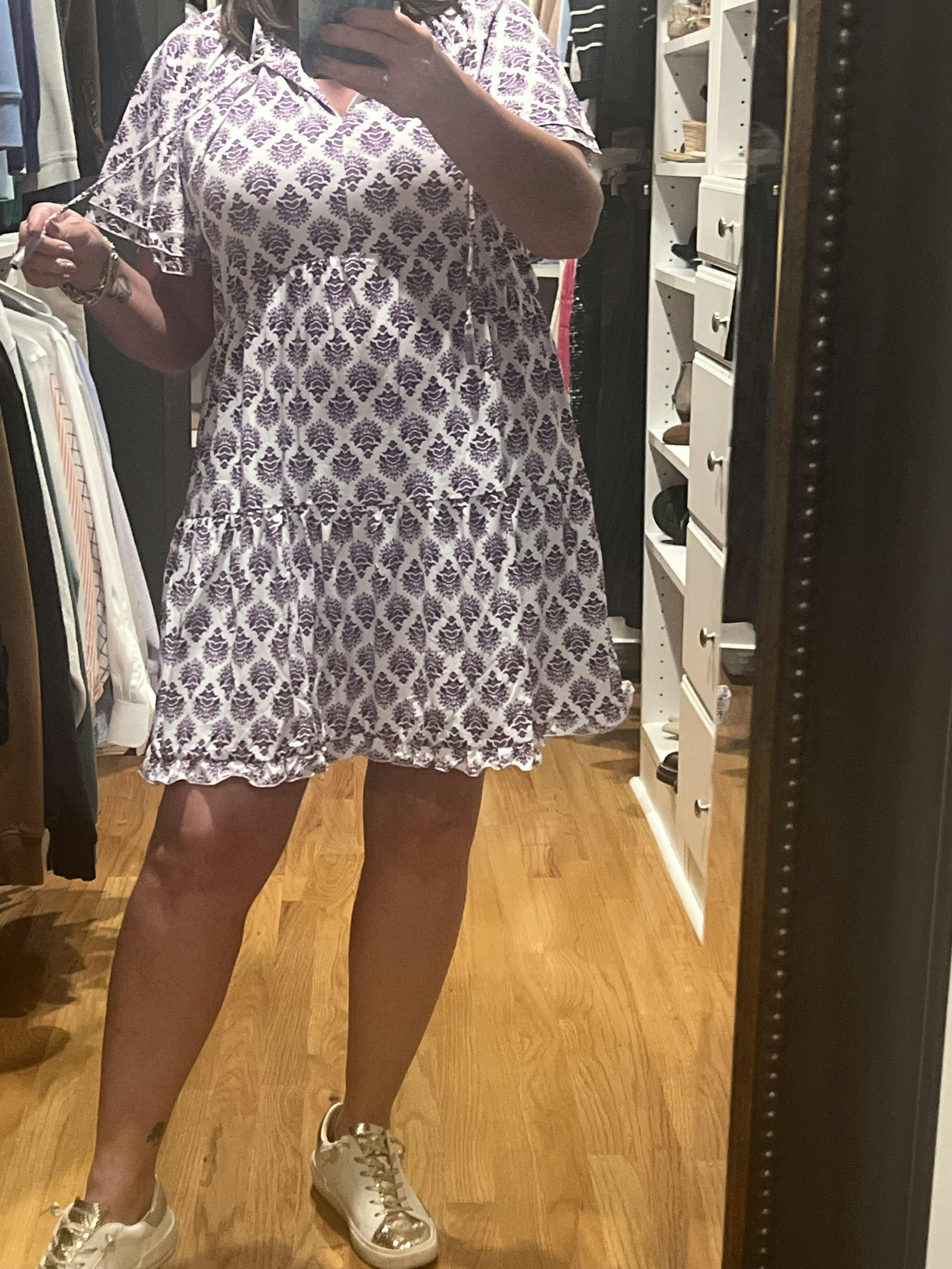 Orange Game Day Short Sleeve Tiered Dress | Cabana Life