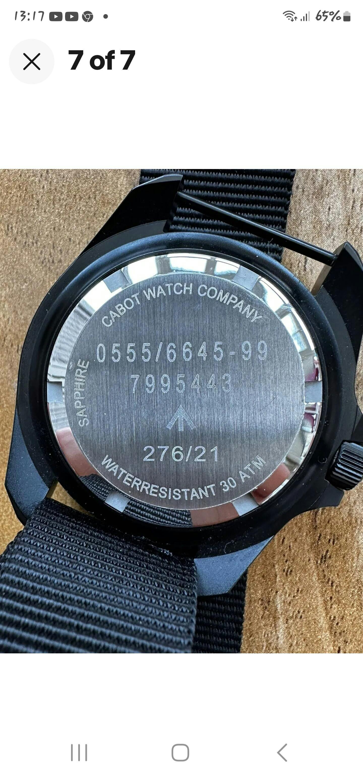 CWC SBS DIVERS WATCH GENUINE BRITISH ISSUE