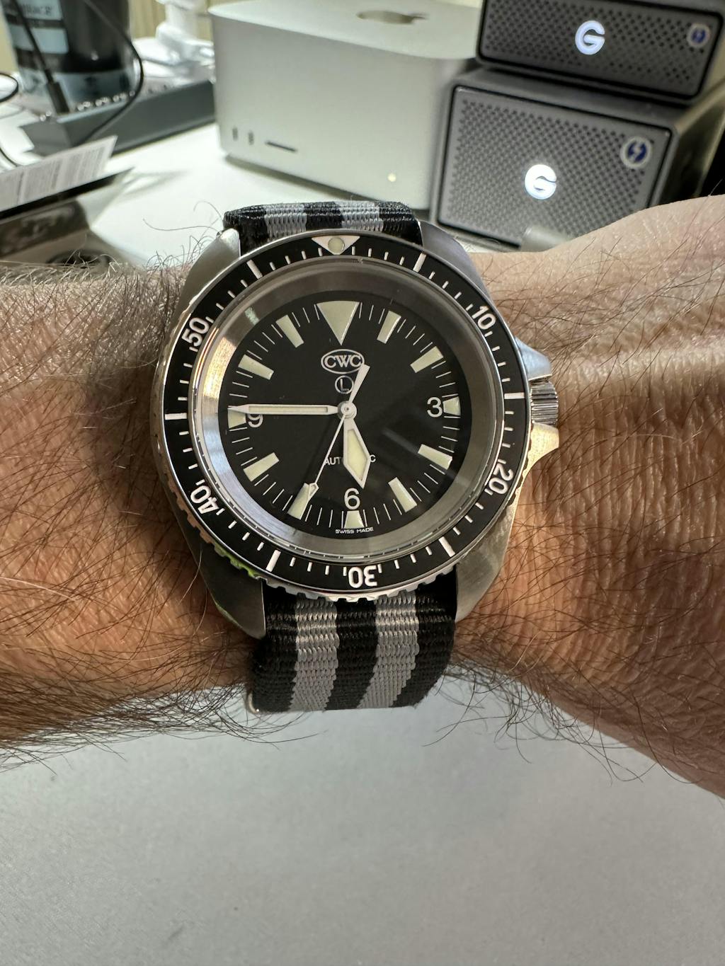 CWC RN Automatic Divers Watch Mk.2, Stainless Steel (RN300-MT AS120)