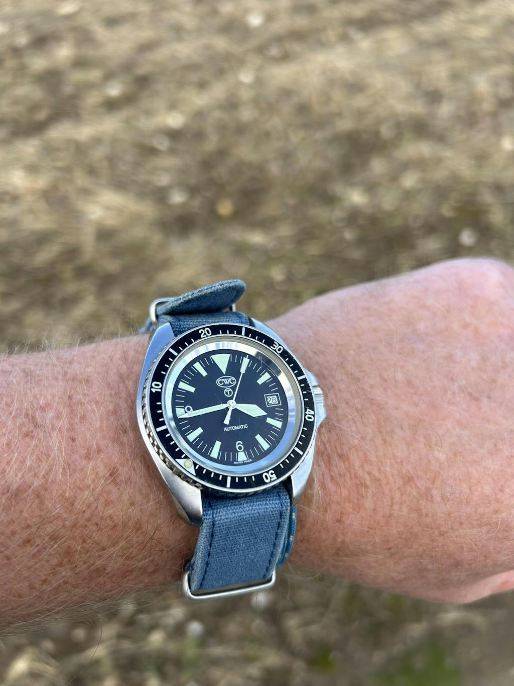 CWC RN Automatic Divers Watch Mk.2 with Date, Stainless Steel (RN300-M