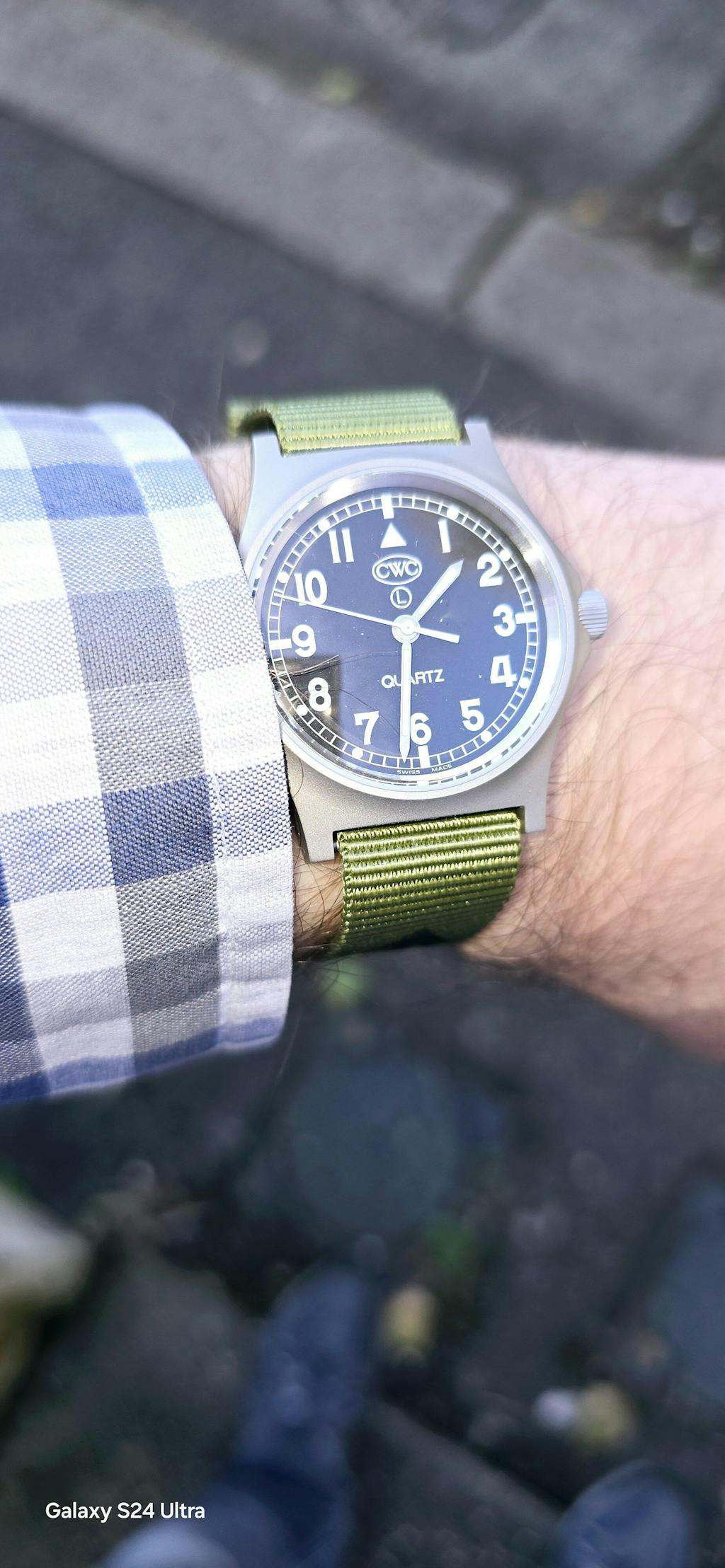 CWC GS Sapphire Watch, Stainless Steel with Black Dial