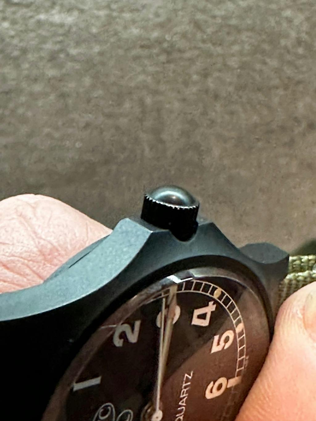 CWC GS Sapphire Watch, Black with Black Dial