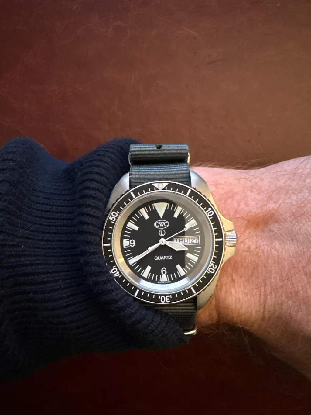 CWC RN Quartz Divers Watch Mk.2 Day/Date, Matte Top (RN300-MT QS120-DD