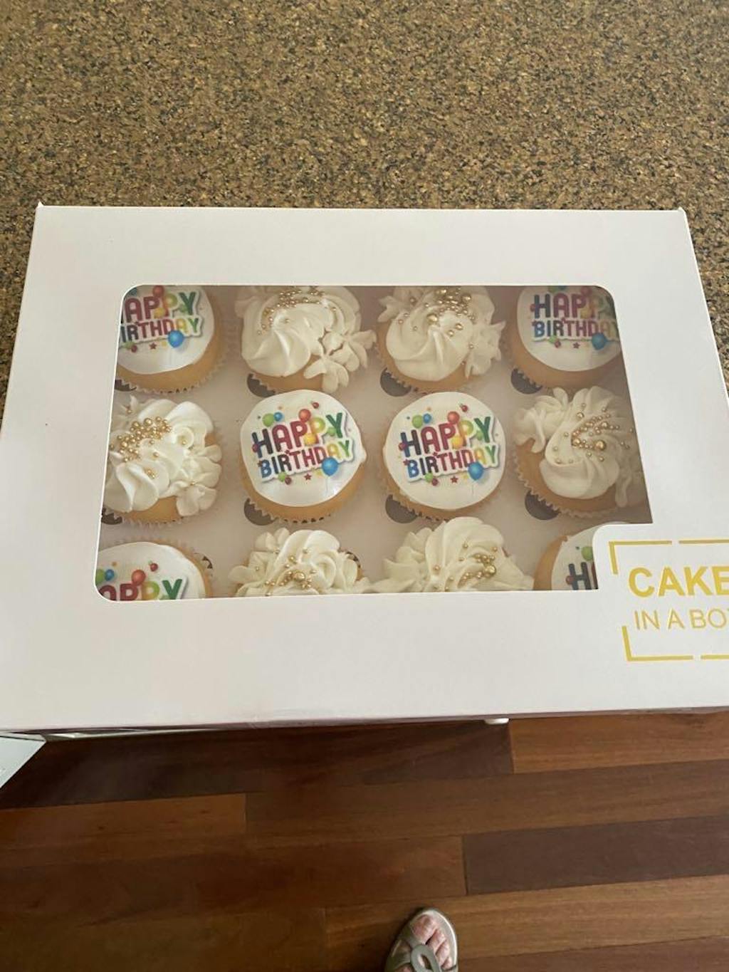 Deluxe Range - HBDAY 12 pack Cupcakes | Sydney Gift Delivery – Cake In A Box