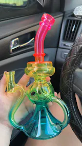 NEON RAINBOW RECYCLER BONG or RIG (uv reactive) – Canna Style