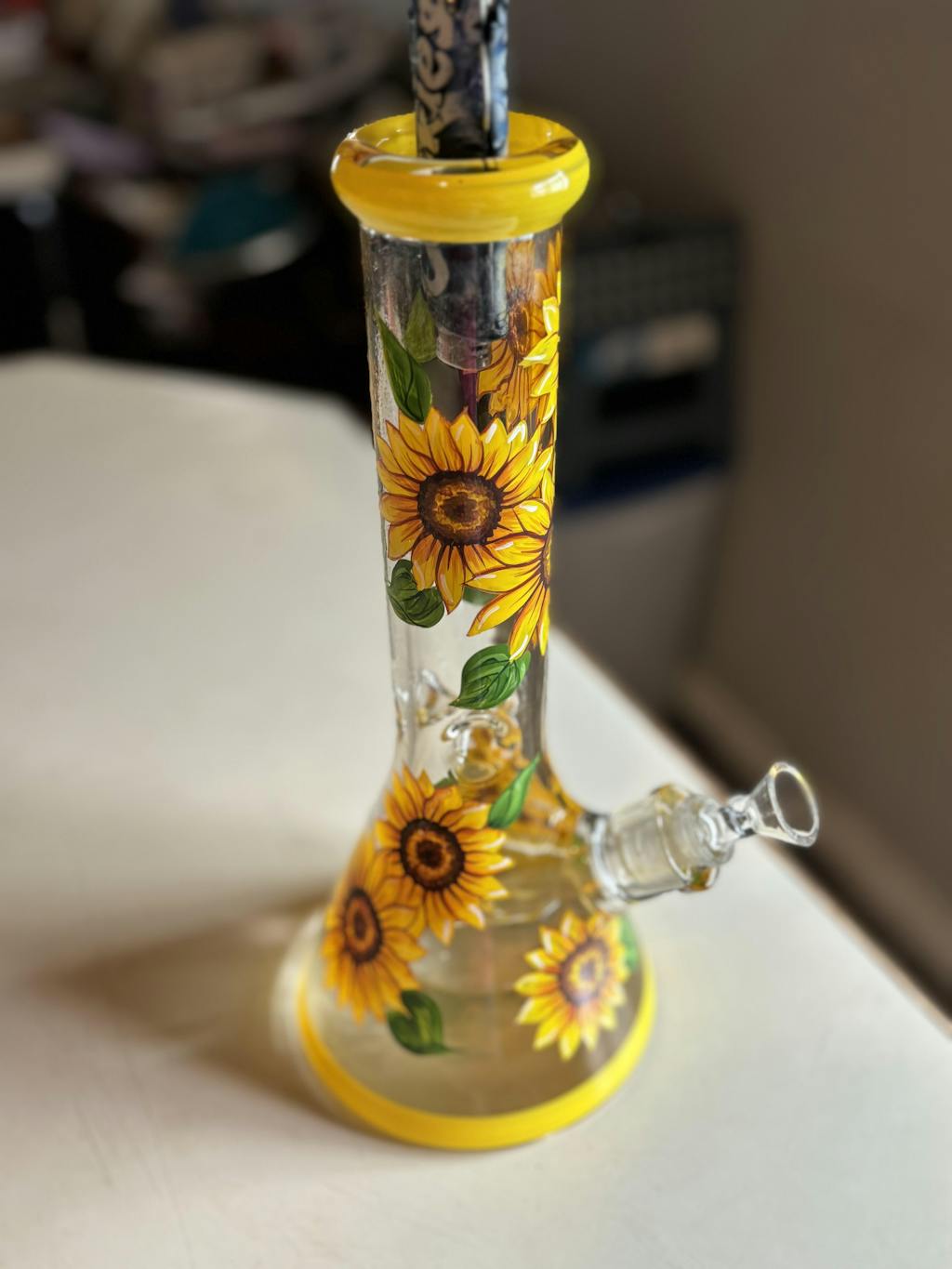 HANDPAINTED SUNFLOWER BONG
