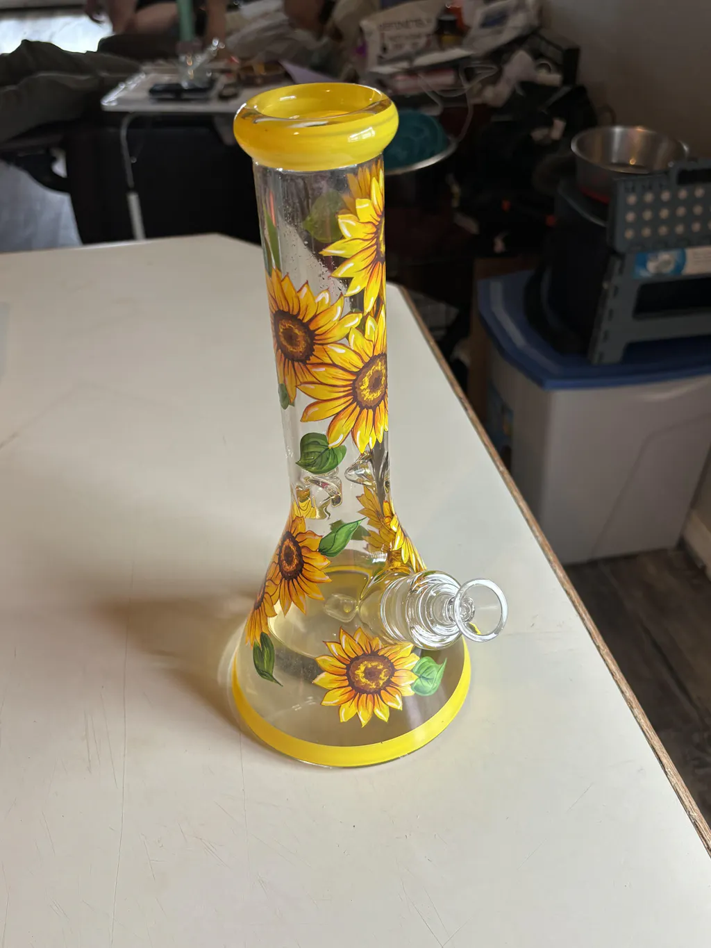 HANDPAINTED SUNFLOWER BONG