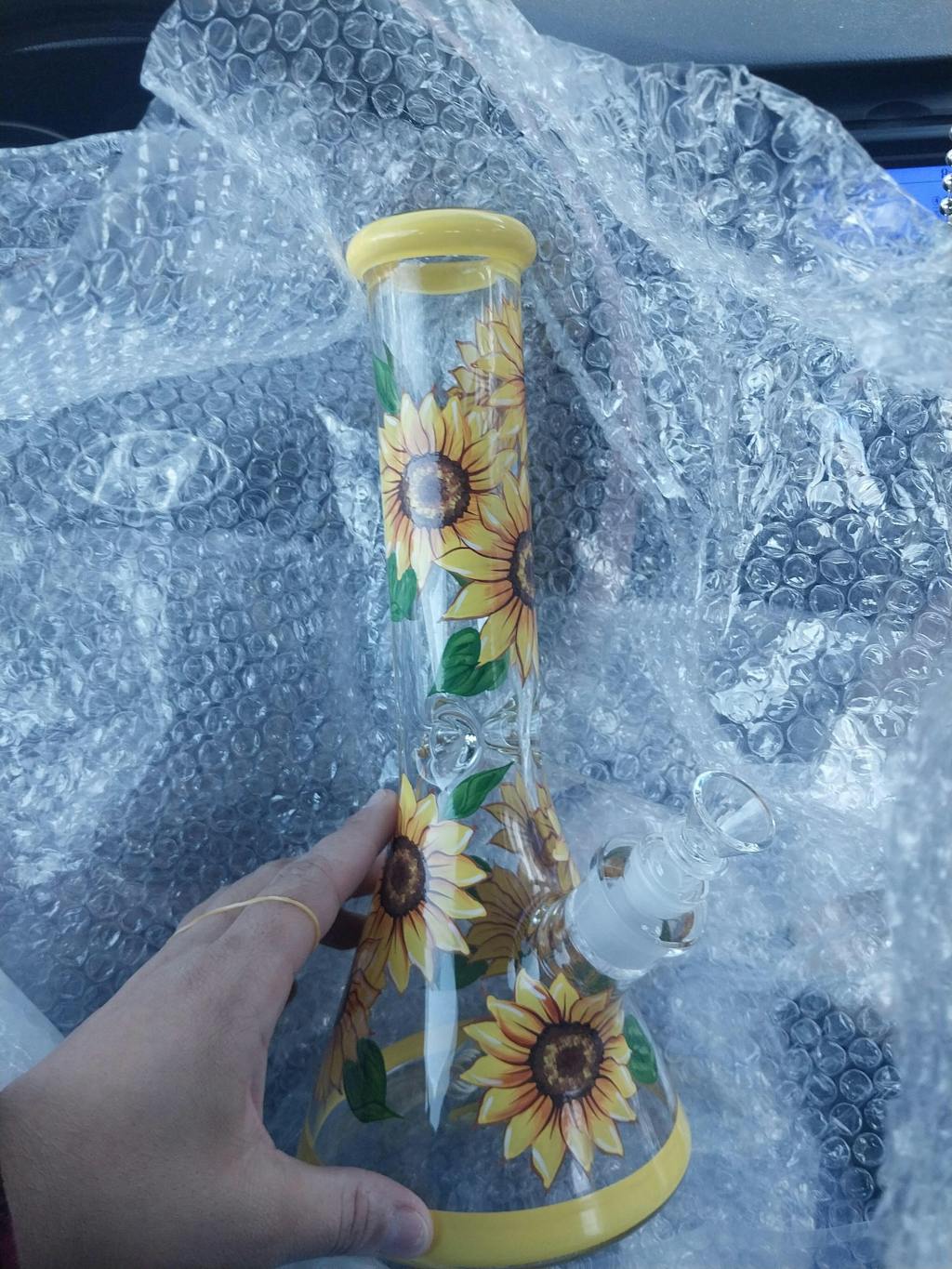 HANDPAINTED SUNFLOWER BONG