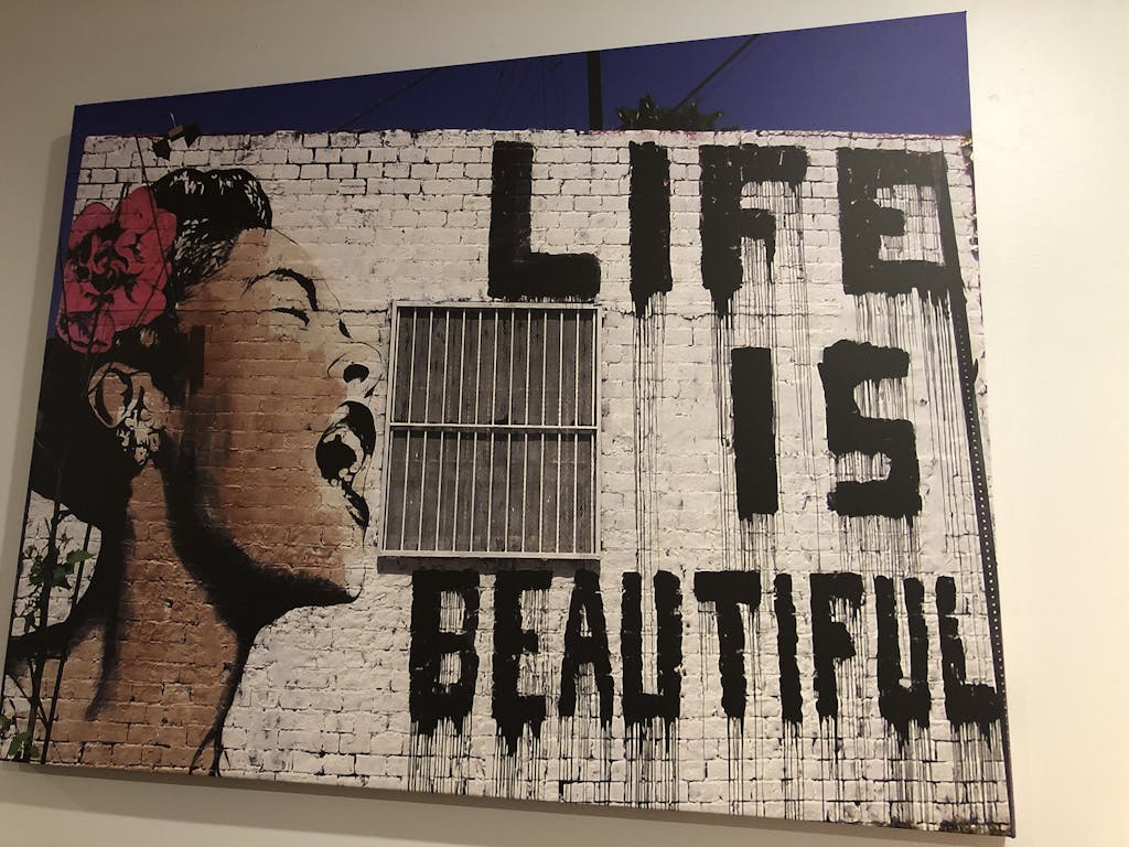 Banksy Life is Beautiful Canvas Print & Poster | Canvas Art Rocks ...