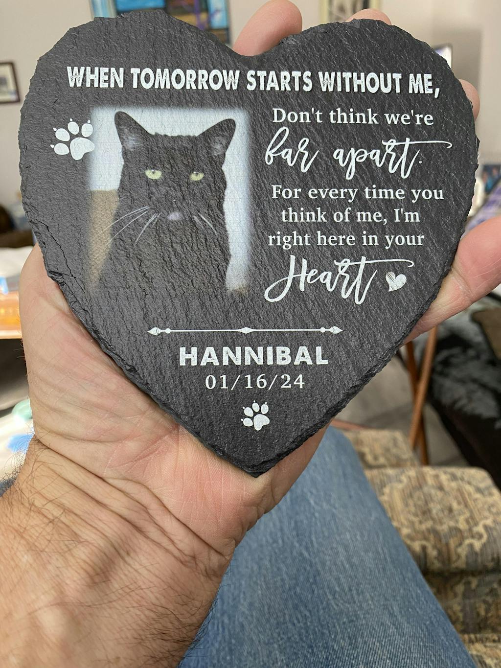 Cat Memorial Gifts Custom Bereavement Stone